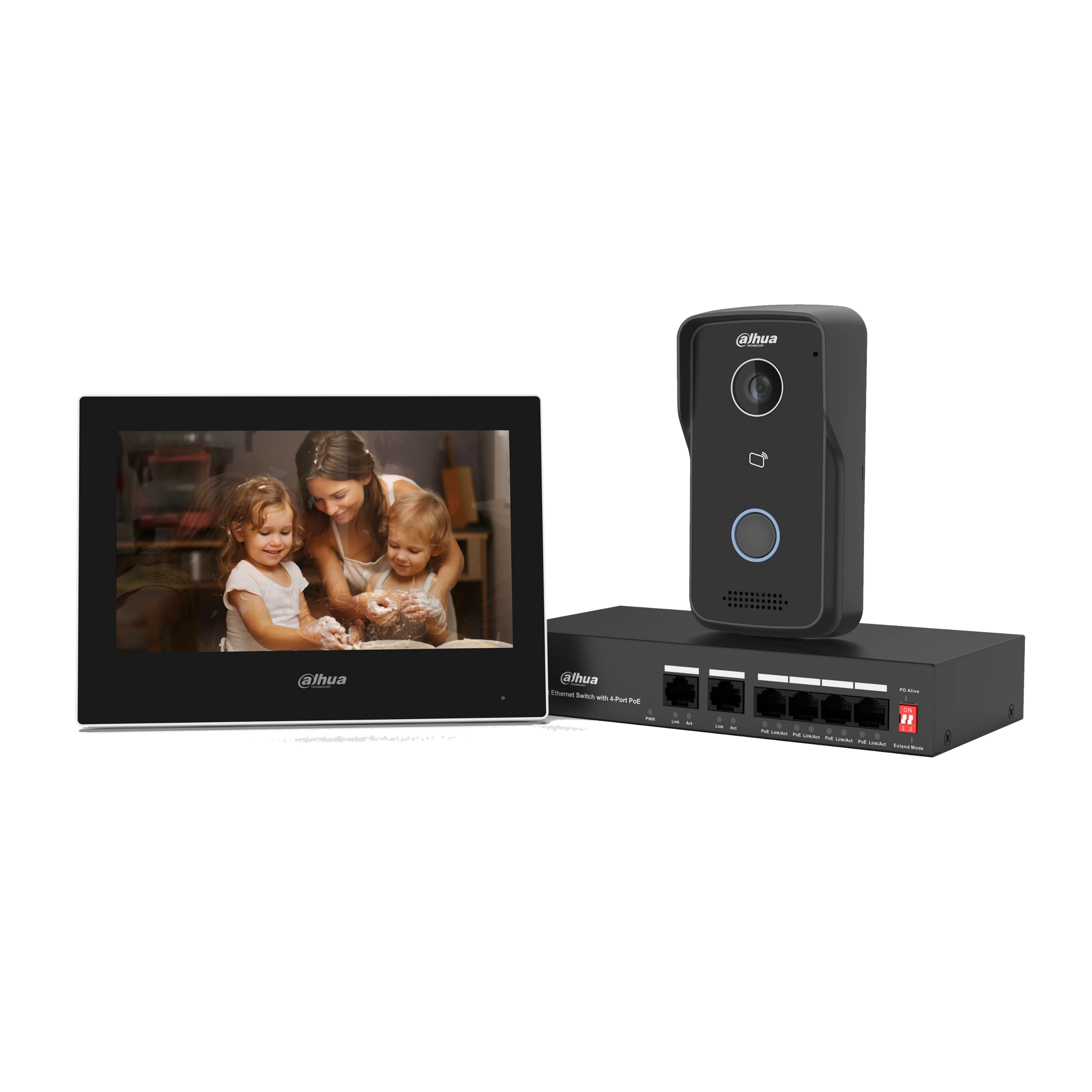 DAHUA IP INDOOR MONITOR & VILLA DOOR STATION SET (VIDEO INTECOMM SET ...